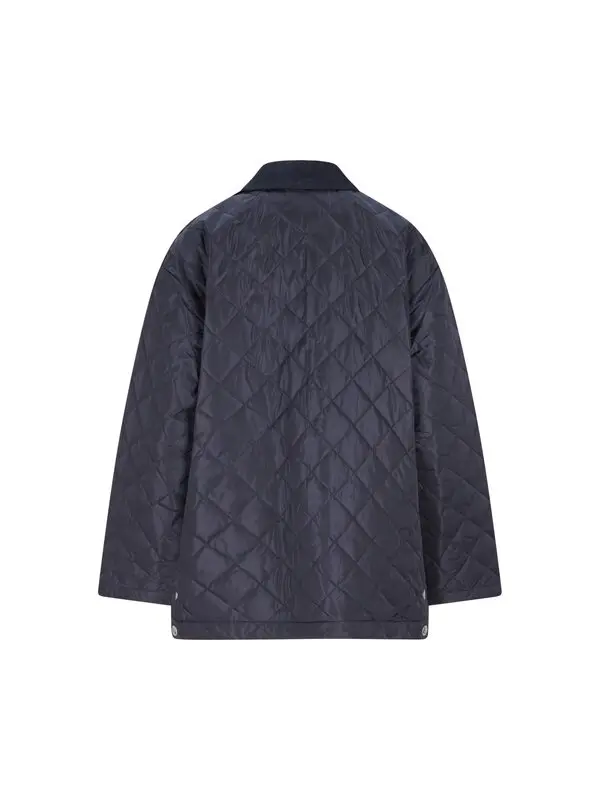 Prada Re-nylon Quilted Jacket With Enamel Triangle Logo