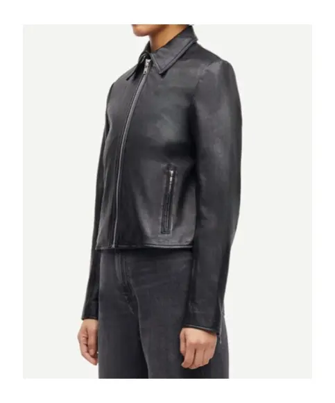 SAMSOE SAMSOE Sashiloh Zip Leather Jacket