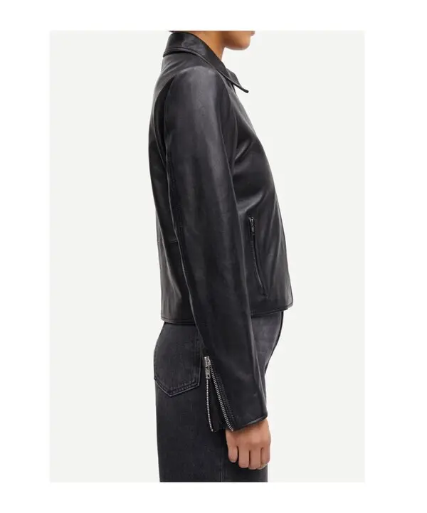 SAMSOE SAMSOE Sashiloh Zip Leather Jacket