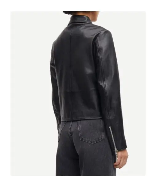 SAMSOE SAMSOE Sashiloh Zip Leather Jacket