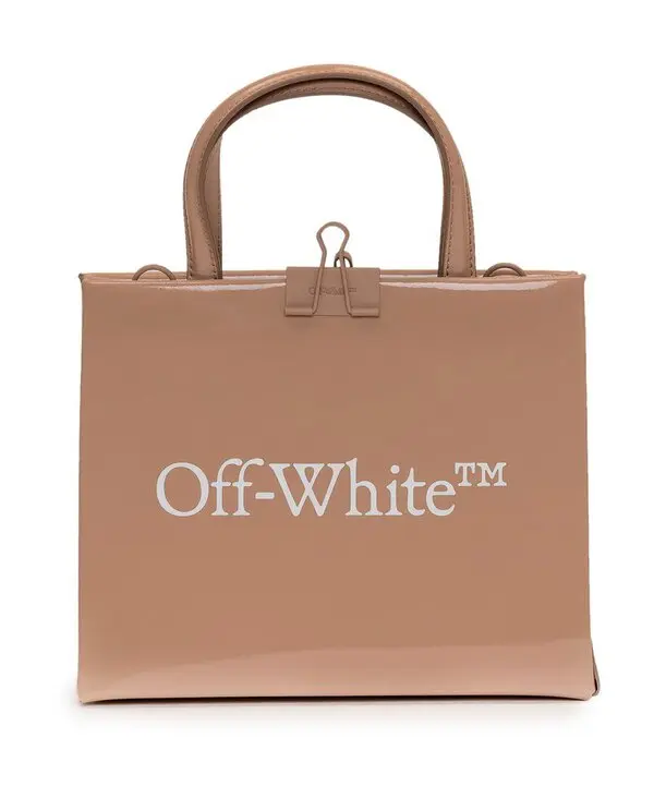 Off-White Patent Leather Square Tote