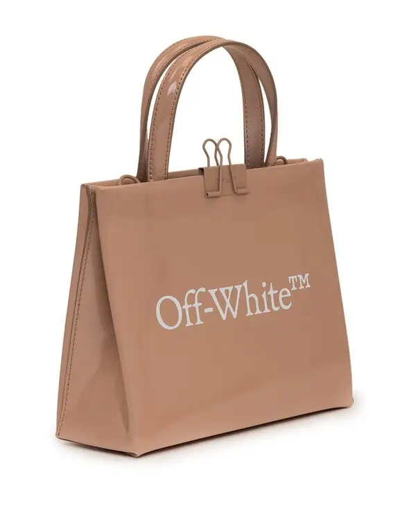 Off-White Patent Leather Square Tote