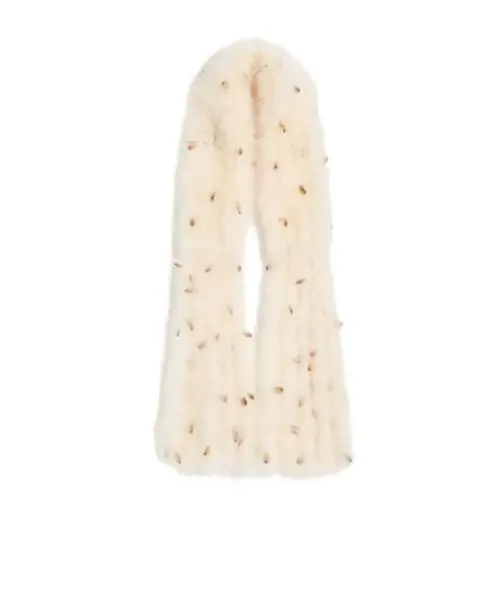 Valentino Garavani Feather Scarf - White