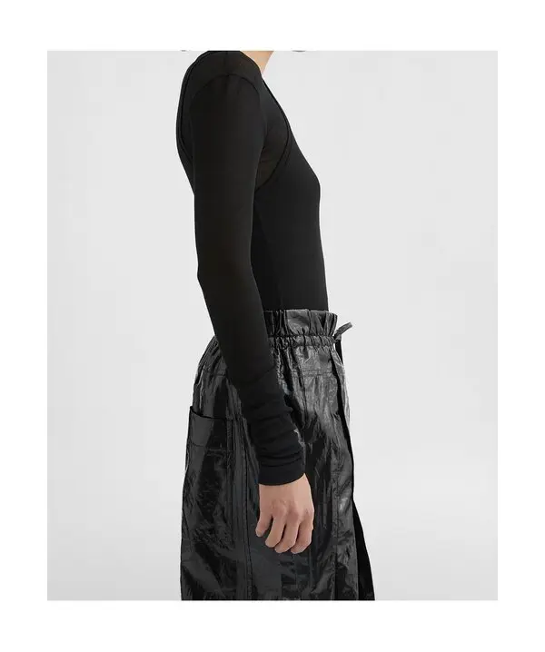 JIL SANDER Cotton Crepe Crew-neck T-shirt