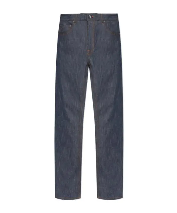 Etro Logo Patch Tapered Jeans - Black