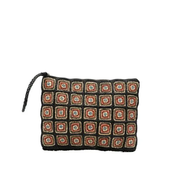 IBELIV Patterned Woven Clutch Bag