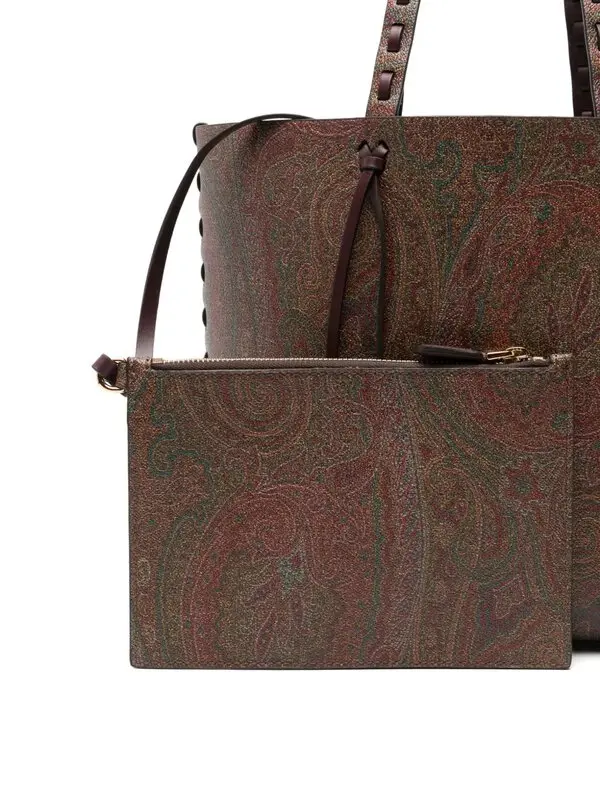 Etro Paisley Printed Tote Bag - Brown