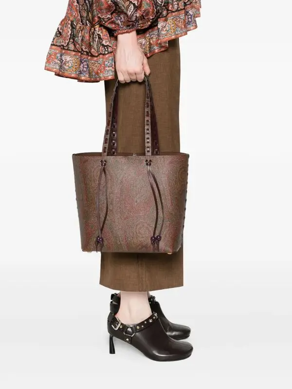 Etro Paisley Printed Tote Bag - Brown
