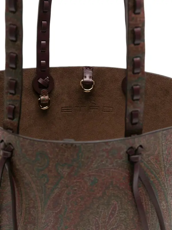 Etro Paisley Printed Tote Bag - Brown