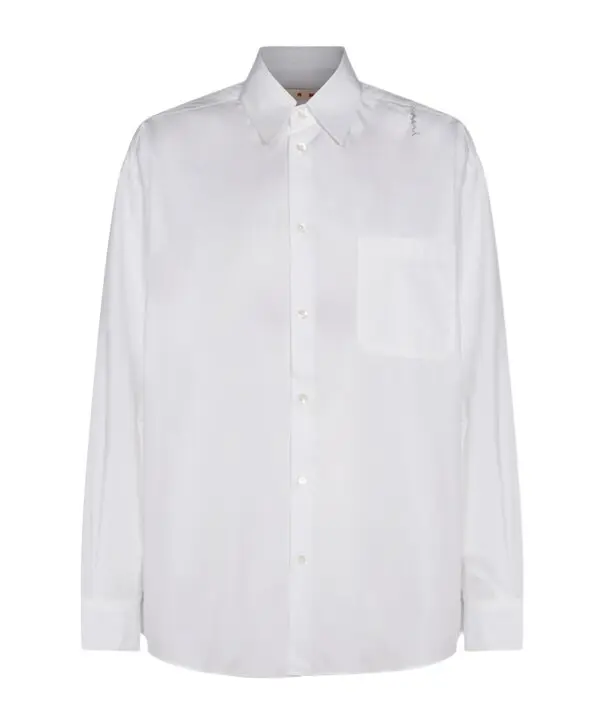 Marni Long-sleeved Classic Collar Shirt - Lily White