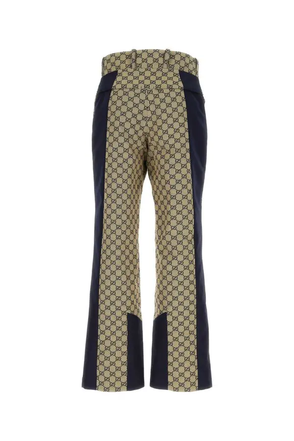 Gucci Gg Canvas Straight Leg Trousers