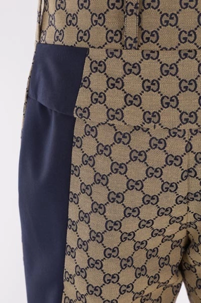 Gucci Gg Canvas Straight Leg Trousers