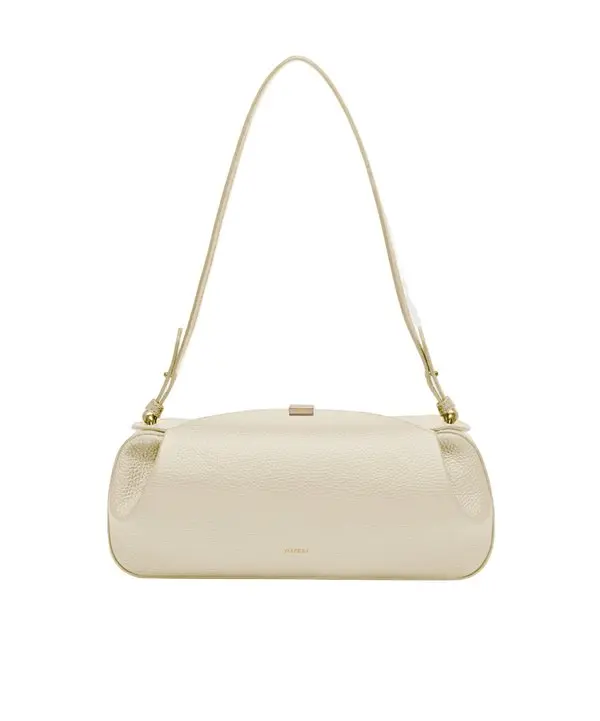 Yuzefi Oyster Chain-detail Grained Leather Tote Bag - Nude