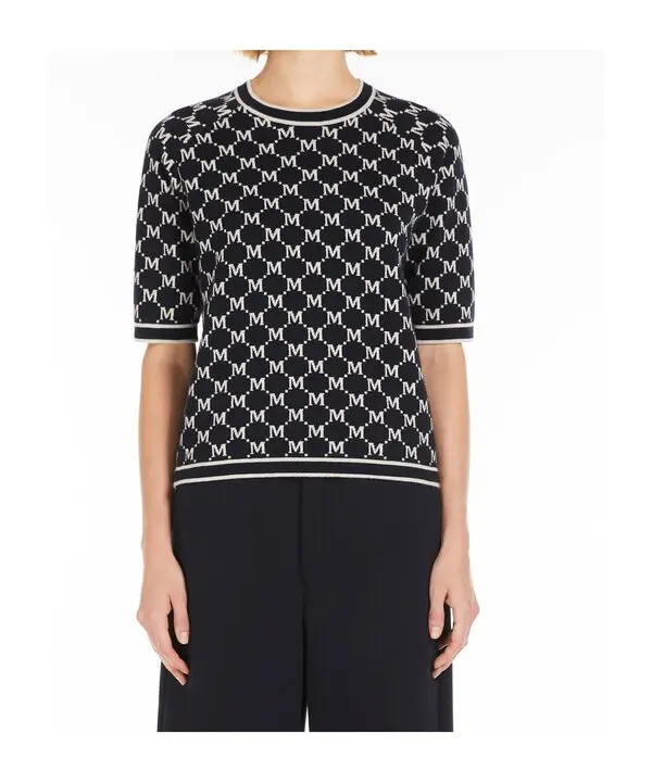 Max Mara Jacquard Wool And Cashmere Sweater