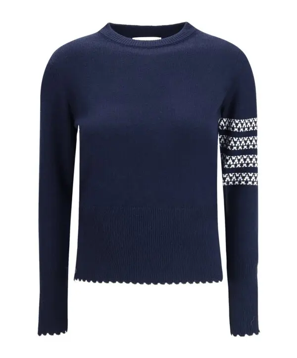 Thom Browne Hector Dachshund Intarsia Sweater - Navy Blue