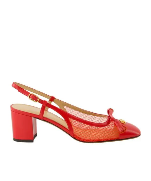 Valentino Garavani Slingback Pumps With Bow Embellishment