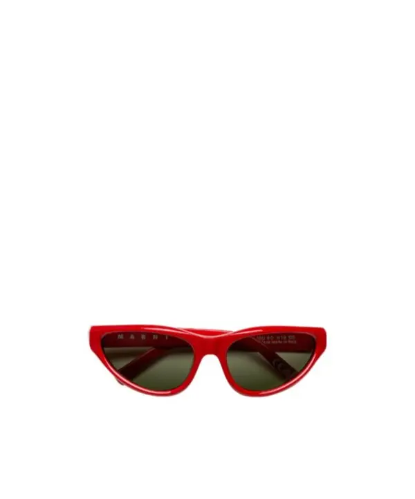 Marni Geometric Sunglasses - Solid Red