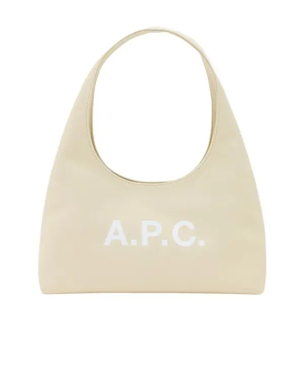 A.p.c. Baby Ninon Logo Printed Shoulder Bag - Off White