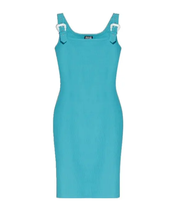 Versace Buckled Strap Bodycon Dress - Green