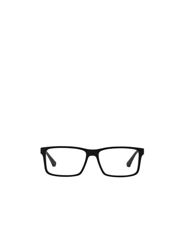 Emporio Armani Logo Flat Mirror Eyeglasses - Black