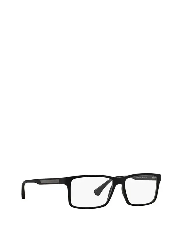 Emporio Armani Logo Flat Mirror Eyeglasses - Black