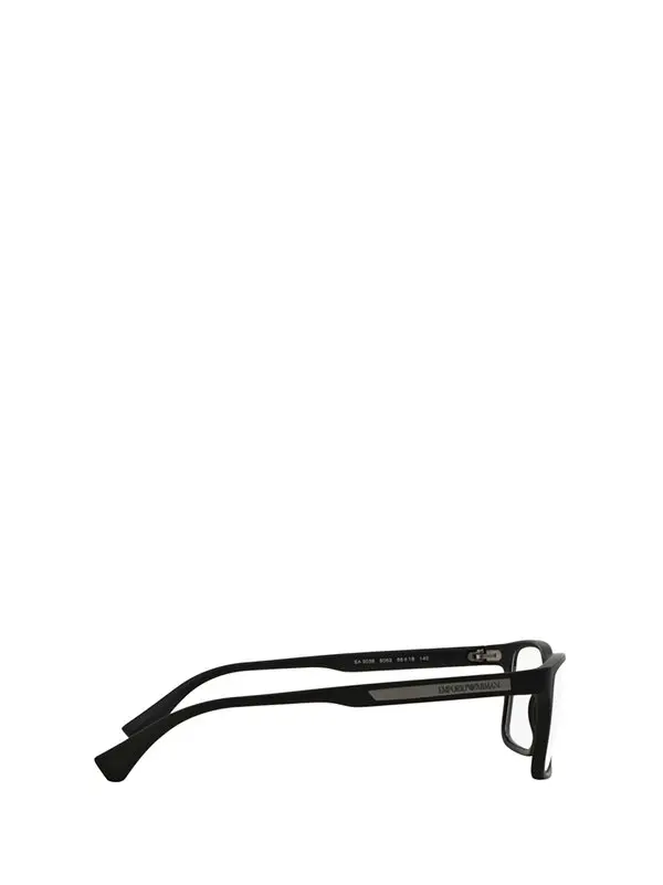 Emporio Armani Logo Flat Mirror Eyeglasses - Black