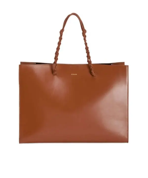 JIL SANDER Gle Tote Bag With Knotted Top Handles - Tan