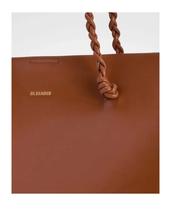JIL SANDER Gle Tote Bag With Knotted Top Handles - Tan