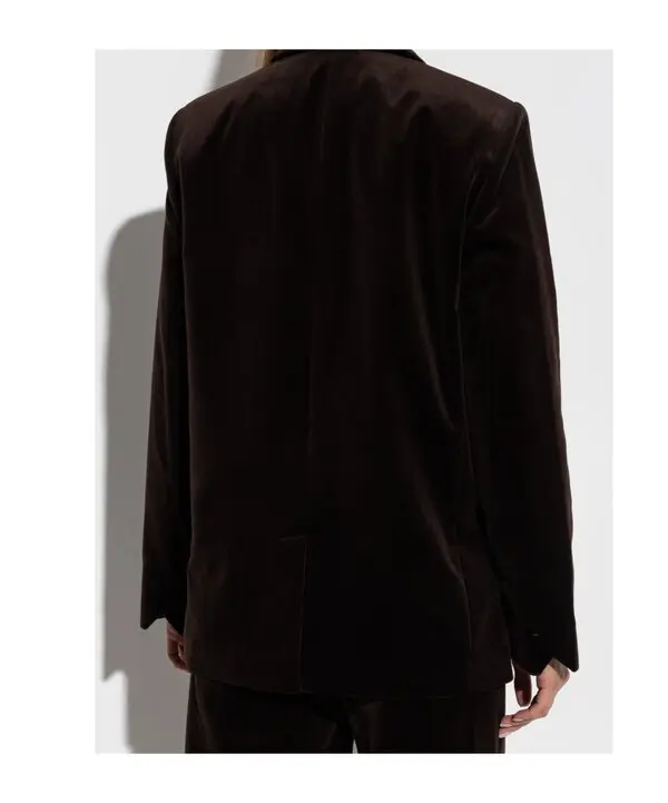 Zadig&Voltaire Double-breasted Velvet Blazer With Embossed Buttons