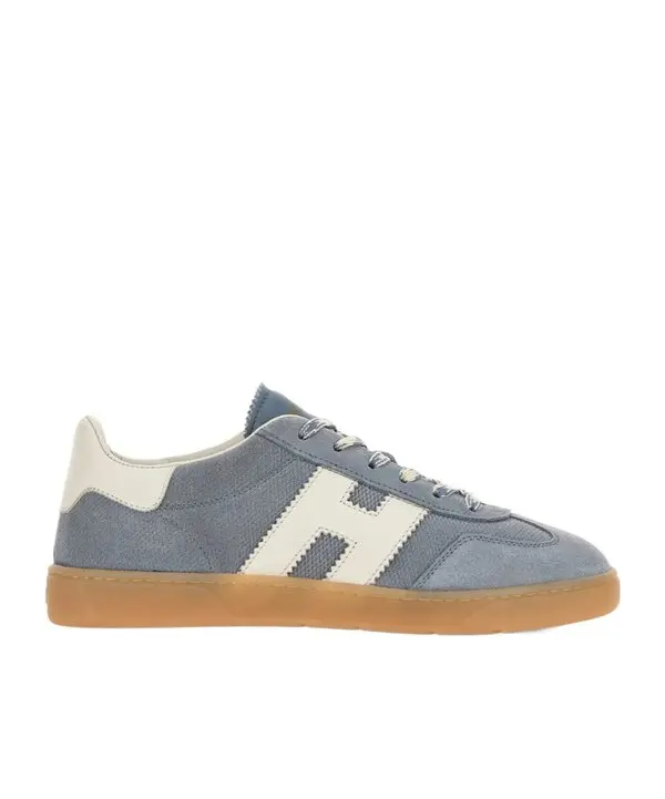 Hogan Suede Leather "h" Detail Sneakers - Blue