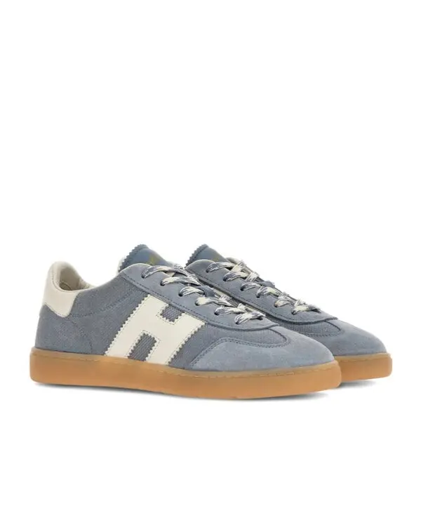 Hogan Suede Leather "h" Detail Sneakers - Blue