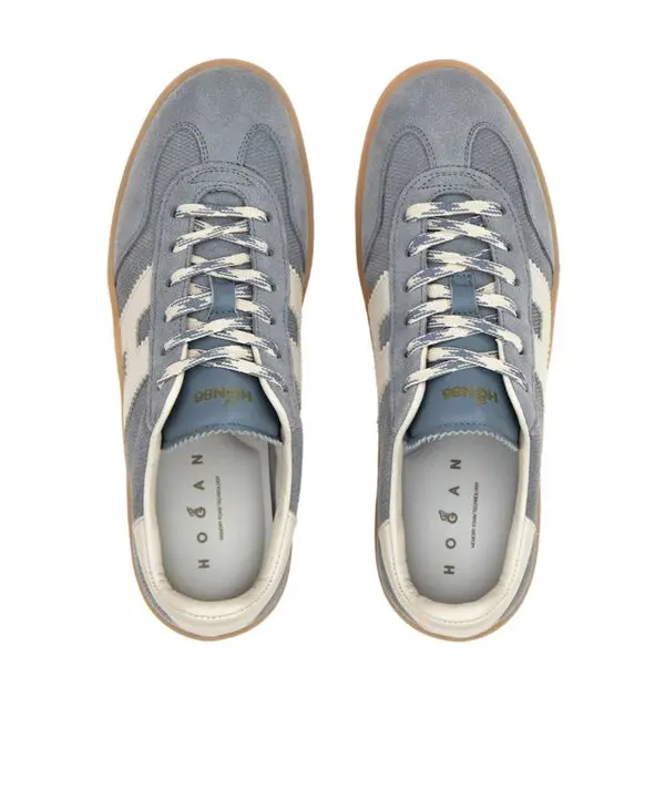 Hogan Suede Leather "h" Detail Sneakers - Blue