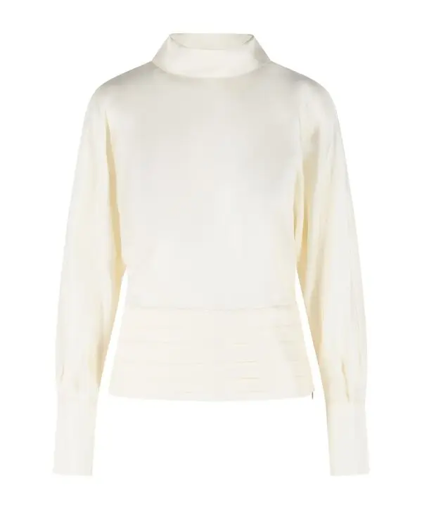 RÓHE Long Sleeve Top With Button Closure - Cream