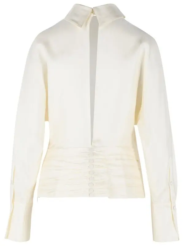 RÓHE Tuxedo Buttoned Blouse