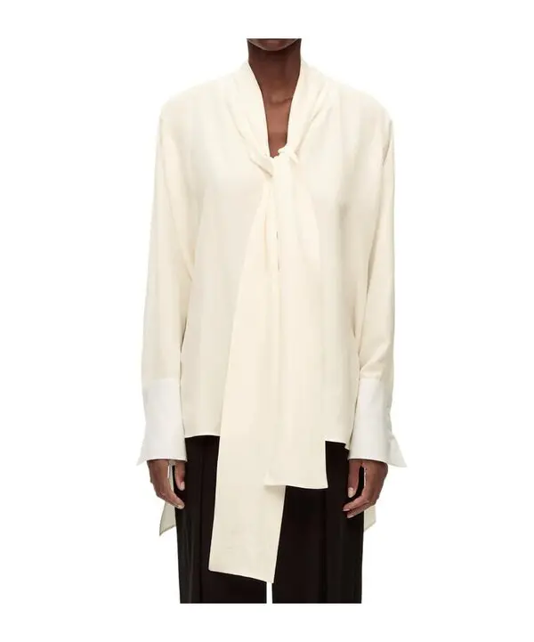 Loewe Anagram Embellished Silk Blouse