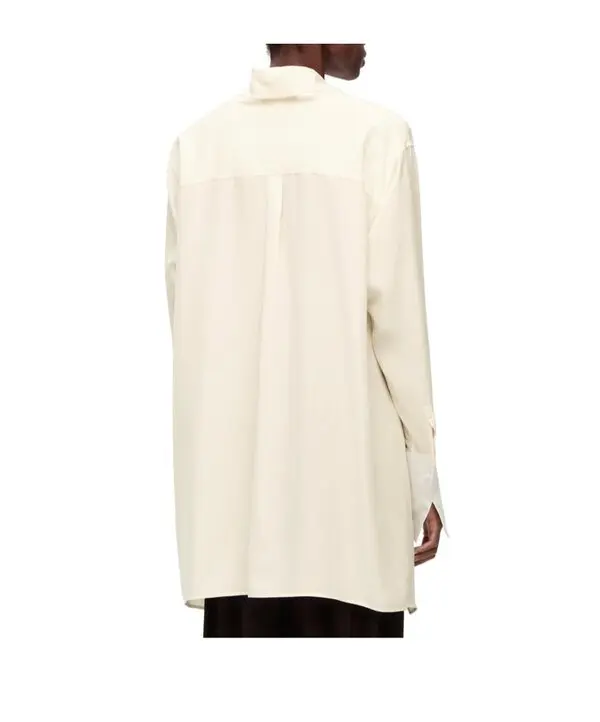 Loewe Anagram Embellished Silk Blouse