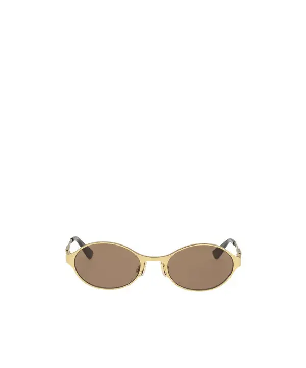 Bottega Veneta Dash Oval Sunglasses - Brown