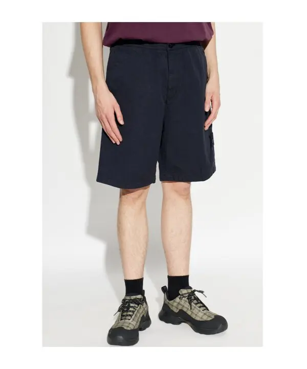 Stone Island Logo Patch Bermuda Shorts - Blue