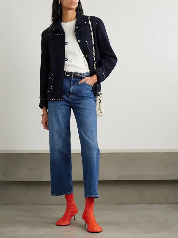 FRAME High Waist Wide Leg Jeans