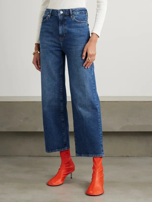 FRAME High Waist Wide Leg Jeans