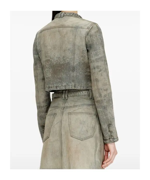 DIESEL® Cropped Denim Jacket - Grey