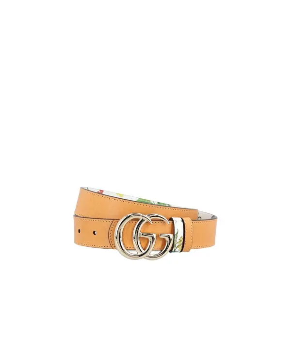 Gucci Gg Plaque Reversible Belt - Orange