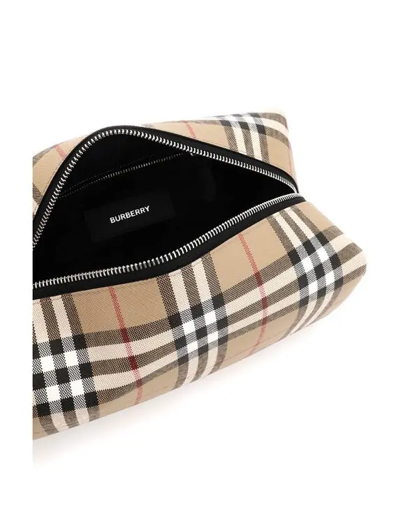 Burberry Vintage Checkered Toiletry Bag - Nude