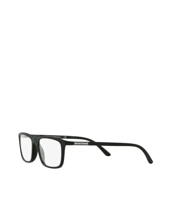 Emporio Armani Matte-effect Rectangle-frame Eyeglasses With Sunglass Clips - Gray