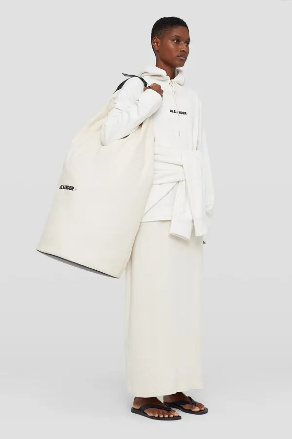 JIL SANDER Logo-print Hoodie - White