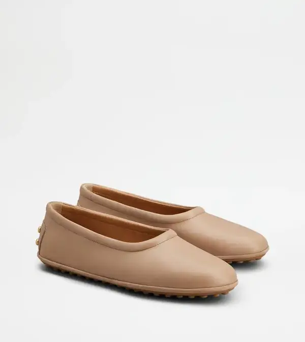 TOD'S Ballet Flats With Metal Heel Detail
