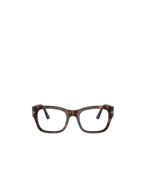 Persol Tortoiseshell Rectangle Eyeglasses - Black