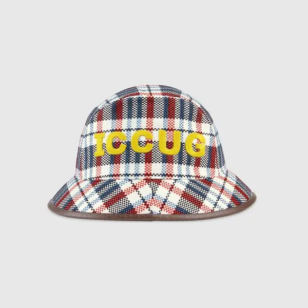 Gucci Check-print Fedora Hat