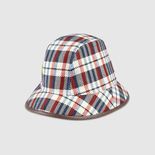 Gucci Check-print Fedora Hat