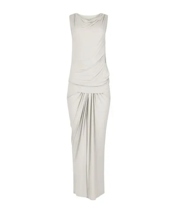 ENTIRE STUDIOS Draped Maxi Dress - White
